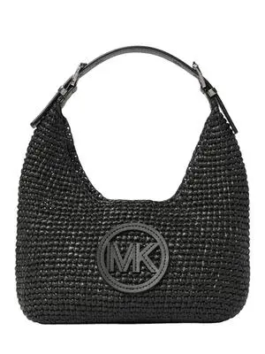 Michael Kors Large Nolita Crochet Hobo Bag - Black