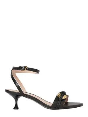 COCCINELLE Finn Leather Sandals - Black