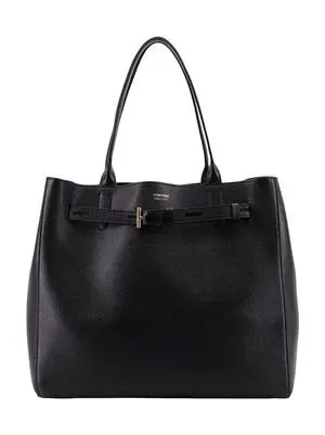 TOM FORD Audrey Small Grained Calfskin Tote Bag - Black
