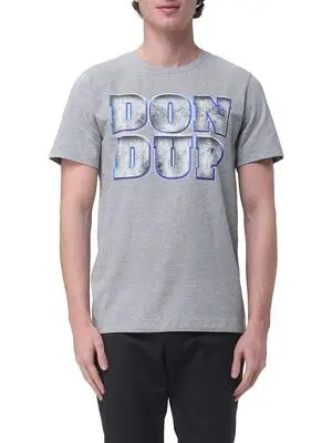 DONDUP Cotton Crew Neck T-shirt With Logo - Grey