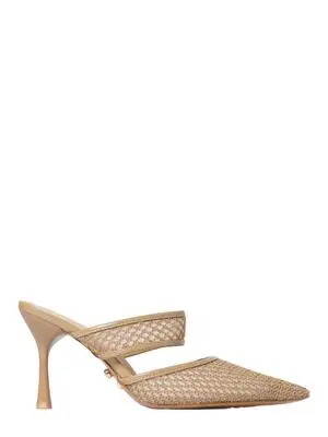 TWENTY FOURHAITCH Faux Leather And Nylon Mules - Sand