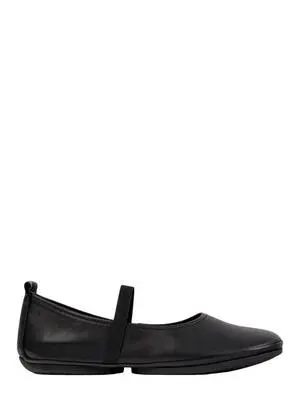 Camper Ballet Flats With Elastic Strap - Black
