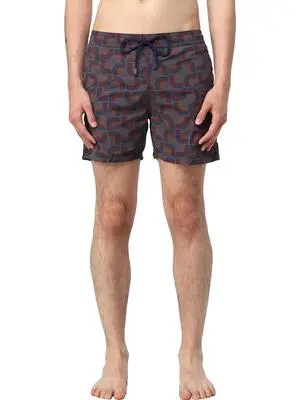 BAGNI FIORIO Swim Shorts With Geometric Print - Grey