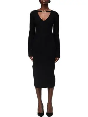 Just Cavalli Midi Ribbed Dress - Black