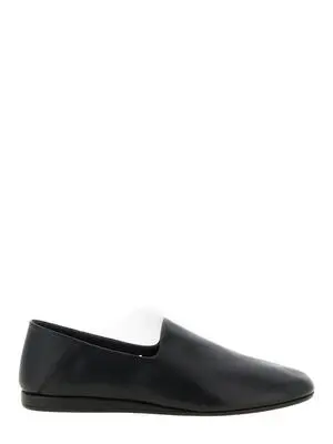 Jacquemus Flat Smooth Cowhide Leather Loafers - Black