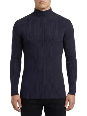 Rick Owens Ribbed High Neck Jumper - Black