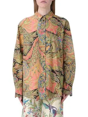 Etro Paisley Print Stretch Cotton Shirt - Multicolor