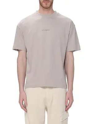 C.P. COMPANY Cotton T-shirt With Logo - Grey