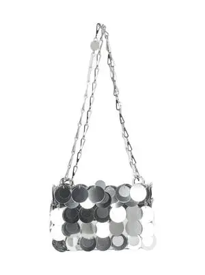 Rabanne Sequined Mini Shoulder Bag - Silver