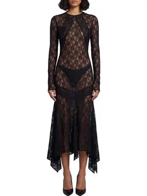 Attico Lace Gown - Black