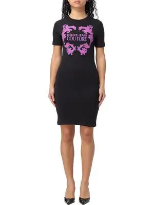 Versace Printed Dress - Black