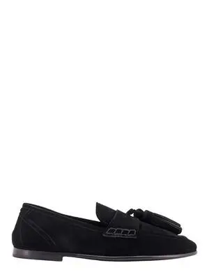 Dolce & Gabbana Suede Loafers With Tassel Detail - Black