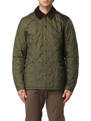 Barbour Quilted Jacket With Classic Collar - Olive