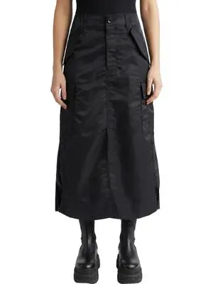 Sacai Nylon Midi Skirt - Black