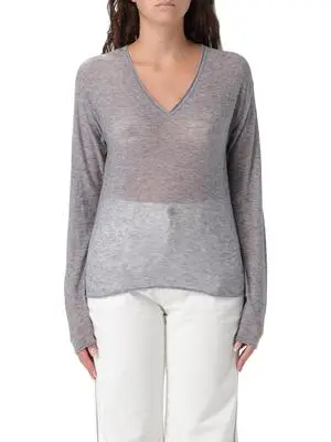 Pinko Embellished V-neck Jumper - Grey