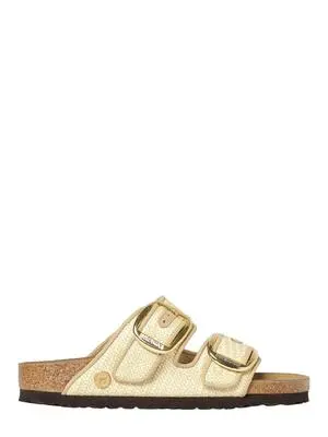 BIRKENSTOCK Arizona Big Buckle Braided Raffia Sandals - Beige