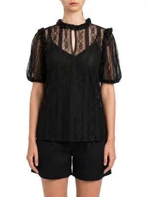 TWINSET Lace Top - Black
