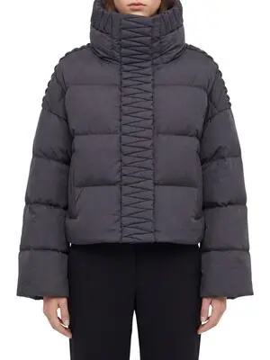 RAXXY Quilted Padded Nylon Down Jacket - Black