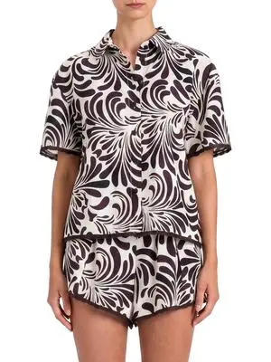 TWINSET Printed Cotton Shirt - Multicolor