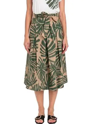 TWINSET Tropical Floral Print Midi Skirt - Multicolor