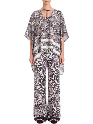 TWINSET Printed Crêpe Blouse - Multicolor