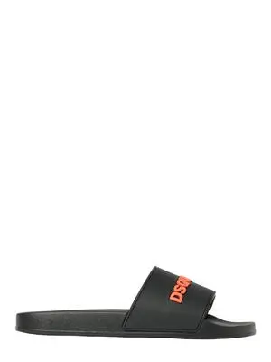 Dsquared2 Slide Sandals With Logo Detail - Black