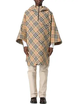 Burberry Checked Cape Jacket - Sand