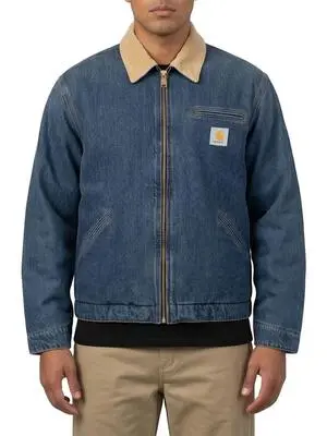 Carhartt Work In Progress Jacket With Contrasting Collar - Denim