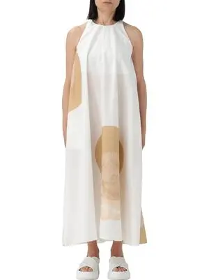 Liviana Conti Maxi Dress With Abstract Print - Multicolor