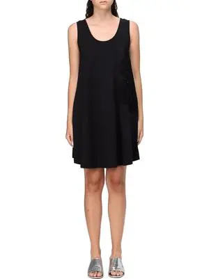 TWINSET Sleeveless Square Neck Mini Dress - Black
