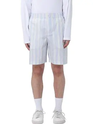 Jacquemus Striped Cotton Shorts - Gnawed Blue