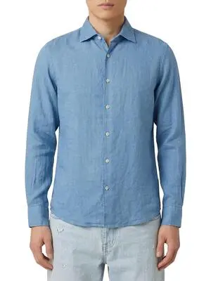 MC2 SAINT BARTH Linen Shirt - Blue