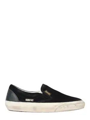 GOLDEN GOOSE Vce Penstar Suede Slip-on Sneakers - Black