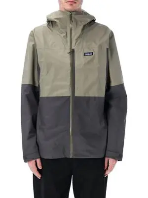 Patagonia Boulder Fork Rain Jacket Polyester, Abstract Pattern - Grey