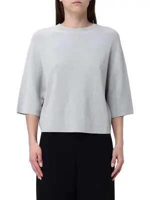 Fabiana Filippi Viscose Crew Neck Sweater - Gnawed Blue