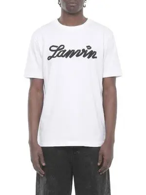 LANVIN Cotton T-shirt With Logo - White