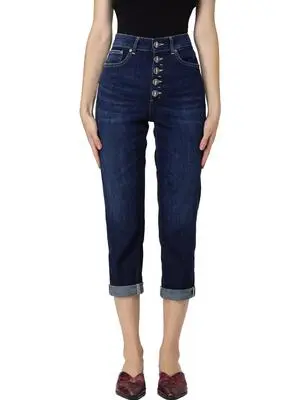 DONDUP High Rise Cropped Jeans - Navy