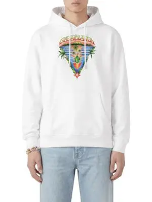 Casablanca Graphic Print Hoodie - White 1