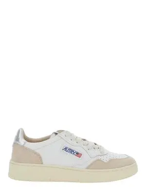 AUTRY Autry Leather And Suede Sneakers Silver