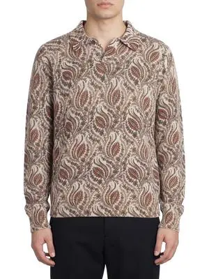 Etro Jacquard Wool Polo Shirt - Multicolor