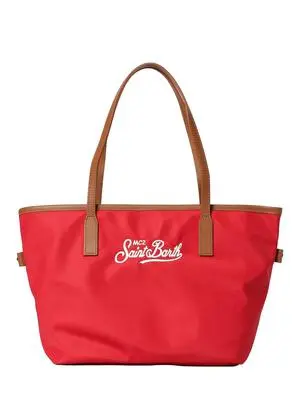 MC2 SAINT BARTH Mc2 Saint Barth Nylon Tote Bag With Embroidered Logo Red