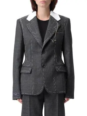 Moschino Tailored Jacket With Contrast Stitching - Grey