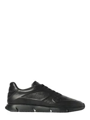 Paciotti Bovine Leather Low Top Sneakers - Black