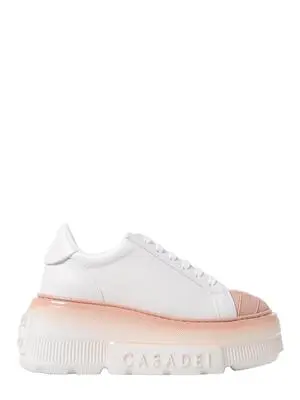 Casadei Casadei Nexus Leather Sneakers With Platform Sole White 1