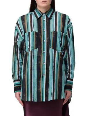 Pinko Striped Crêpe Shirt - Green