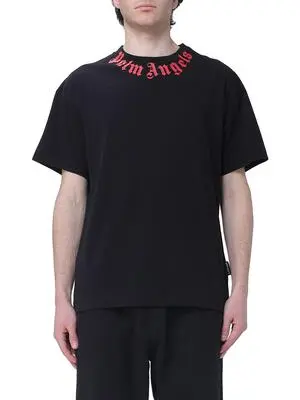 Palm Angels Cotton T-shirt With Logo - Black