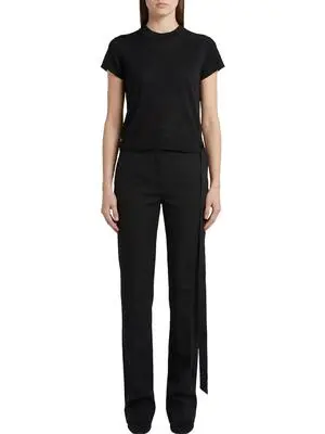 Rick Owens Rick Owens Drkshdw Cotton T-Shirt With Webbing Detail Black