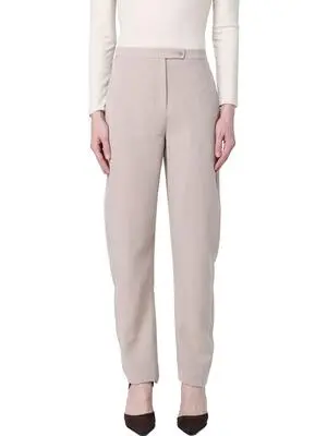 Emporio Armani Crêpe Wide Leg Trousers - Dove Grey