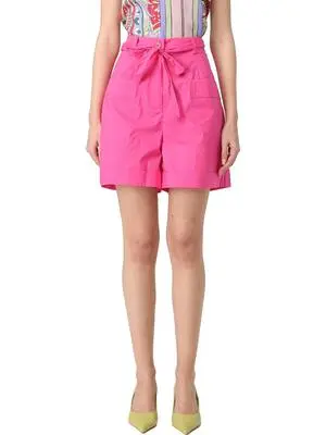 Liu Jo High Waisted Tie Detailed Shorts - Fuchsia