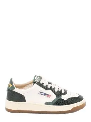 AUTRY Autry Medalist Low Super Vintage Leather And Suede Sneakers Green